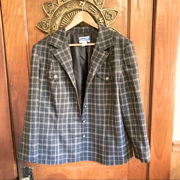 Pendleton | Jackets & Coats | Pendleton Vintage Plus Size Grey White ...